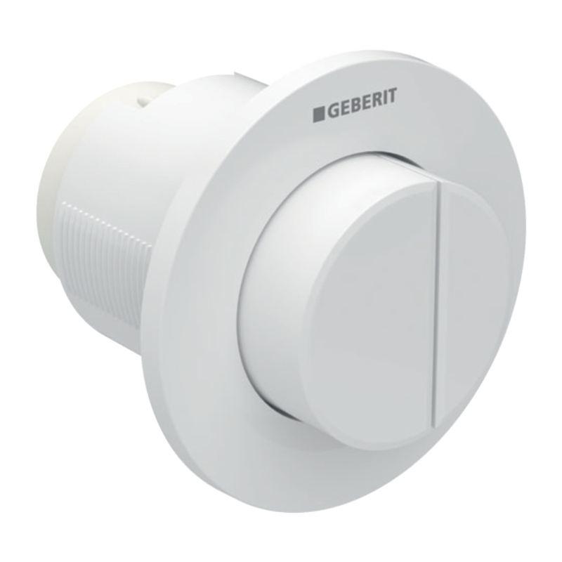 Geberit Type 01 Pneumatic Dual Flush Button - Protruding - White Alpine ...