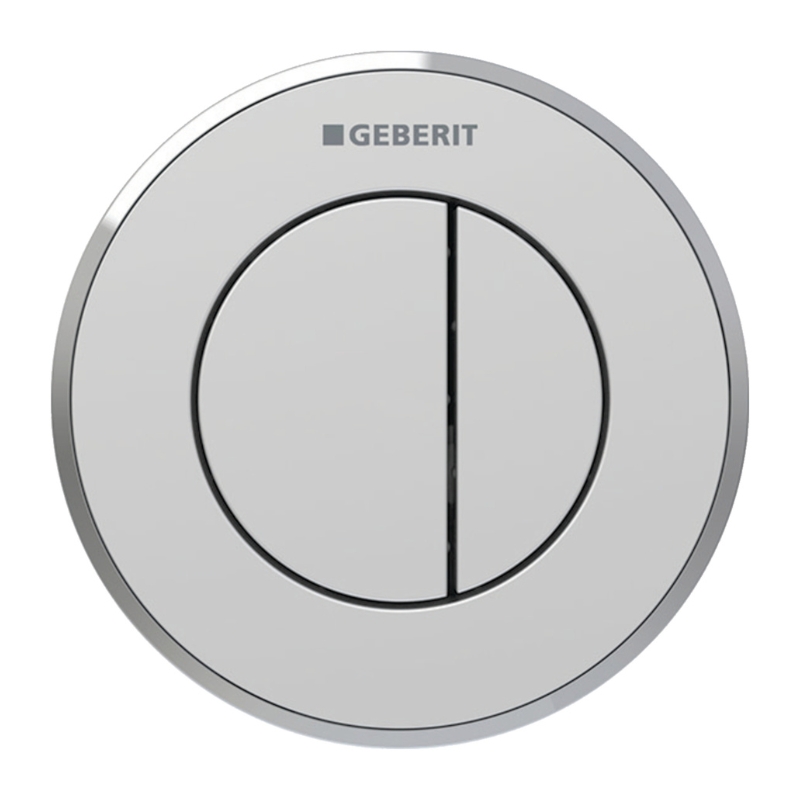 Geberit Type 10 Pneumatic Dual Flush Button - Matt Chrome / Gloss ...