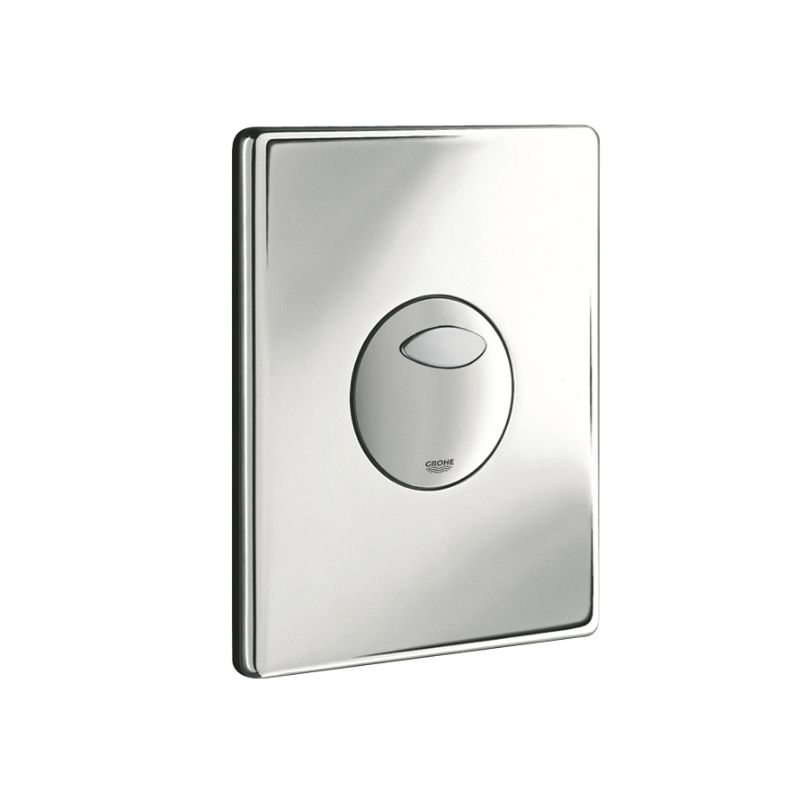 Grohe Skate dual flush single hose WC wall plate - chrome | Grohe ...