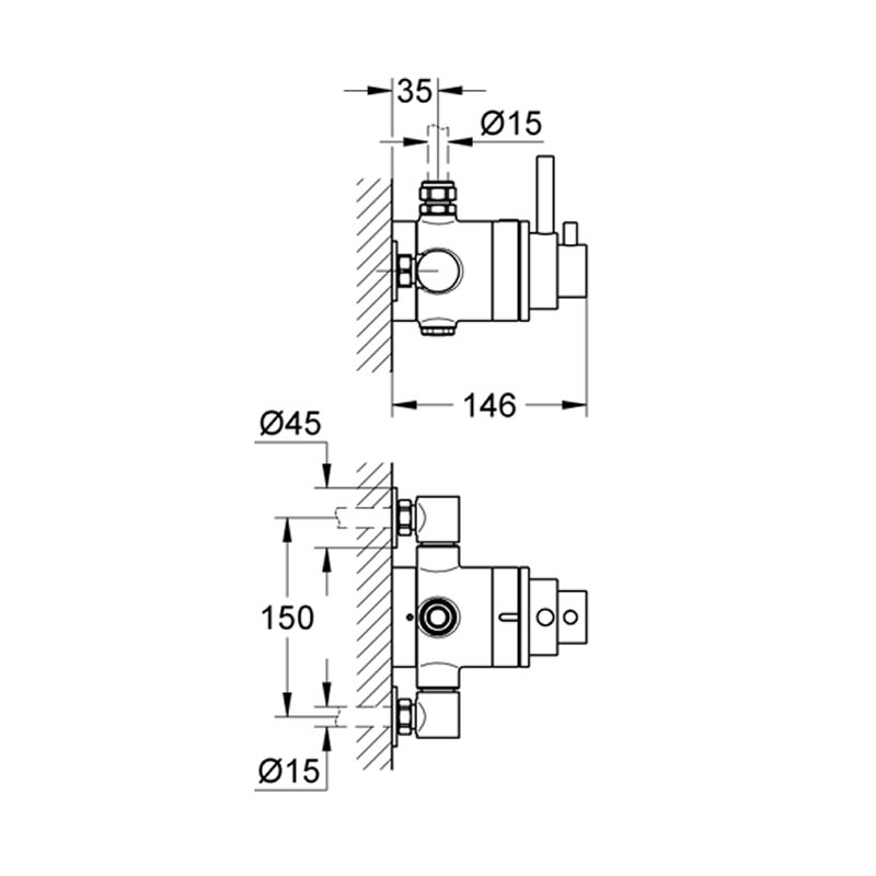 Grohe Avensys Modern Exposed - 34222 000 | Grohe 34222000 | National ...