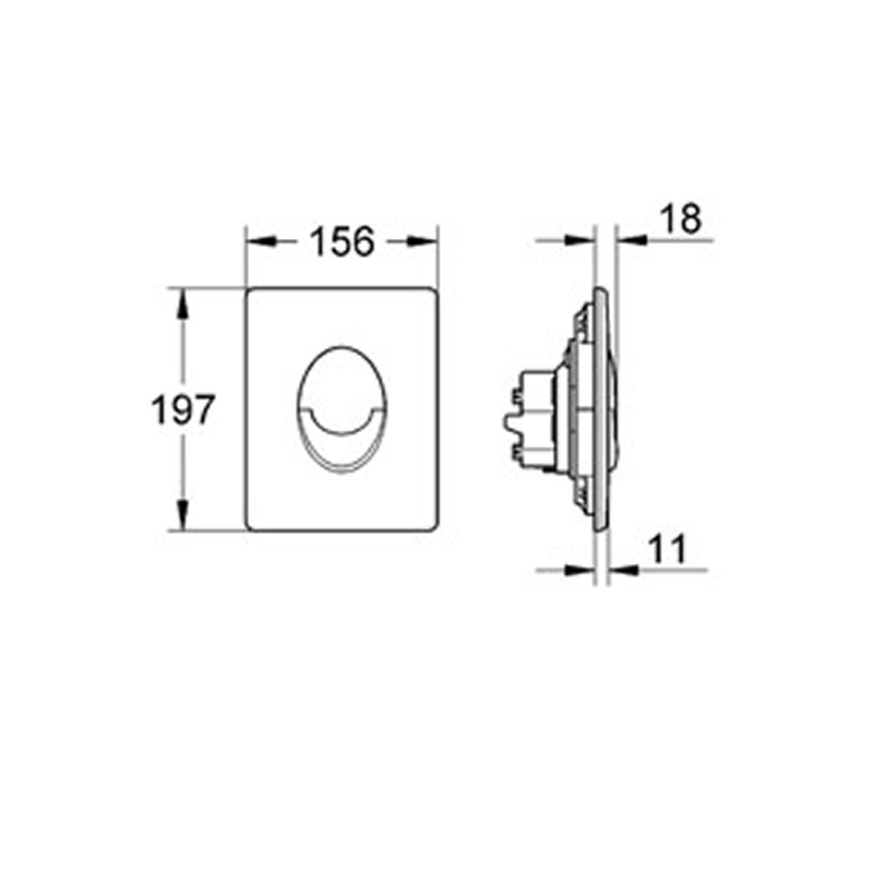 Grohe Dual Flush Dual Hose Push Button Portrait | Grohe 42304000 ...
