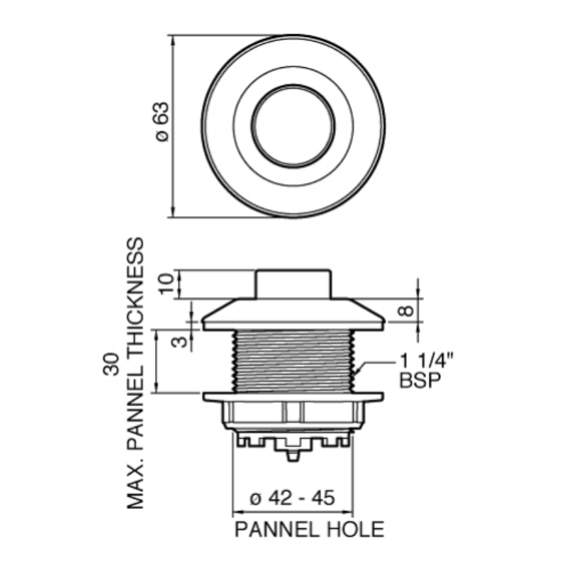 Grohe single push button - chrome | Grohe 38496000 | National Shower Spares