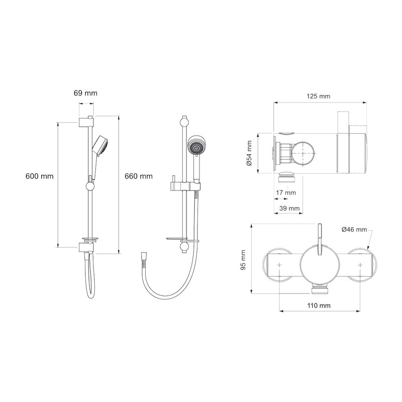 Mira Miniduo EV Thermostatic Mixer Shower - Chrome | Mira 1.1663.004 ...
