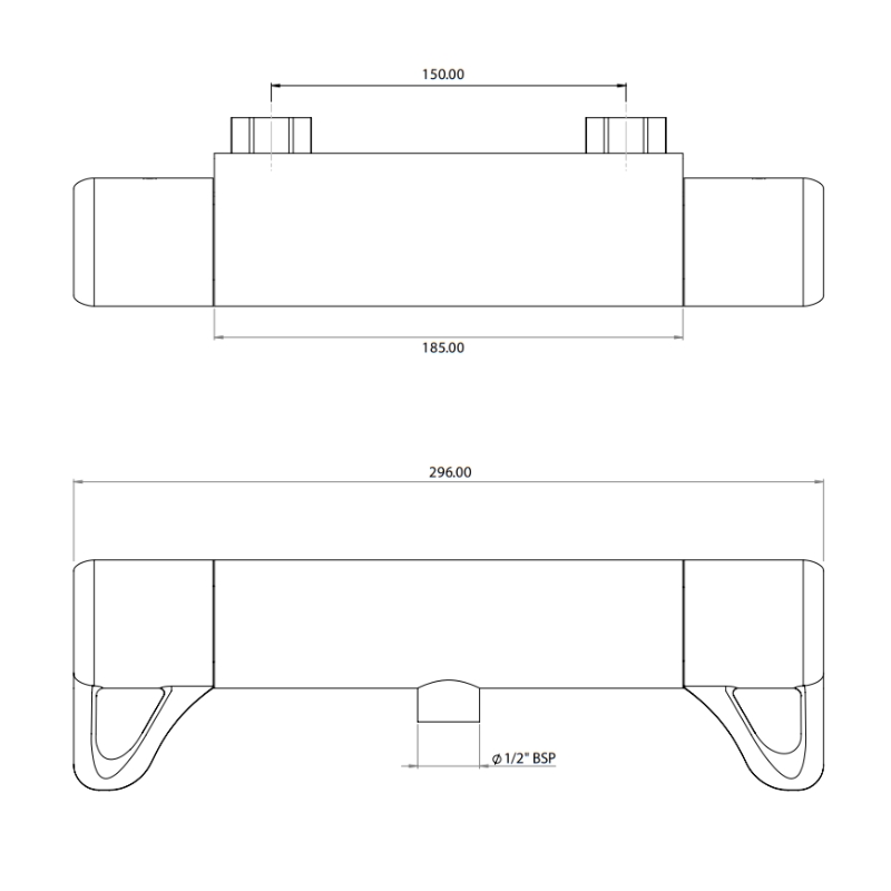 Triton Elina Type 3 TMV Inclusive Bar Mixer Shower - Valve Only ...