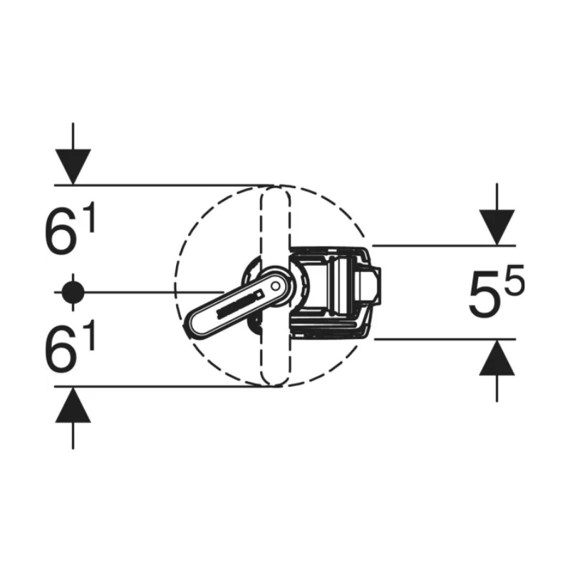 Geberit Type 323AG Bottom Entry Fill Valve with Plastic Nipple - 1/2 ...