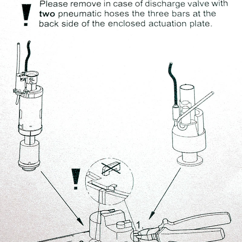Grohe Dual Flush Dual Hose Push Button Portrait | Grohe 42304000 ...