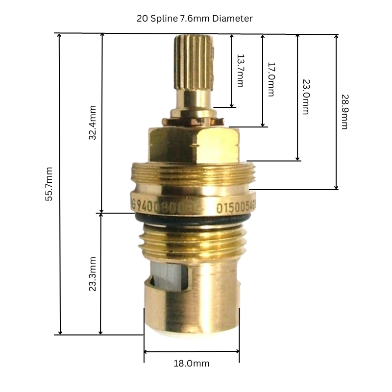Hansgrohe shut-off unit (left closing cold) | hansgrohe 94008000 ...
