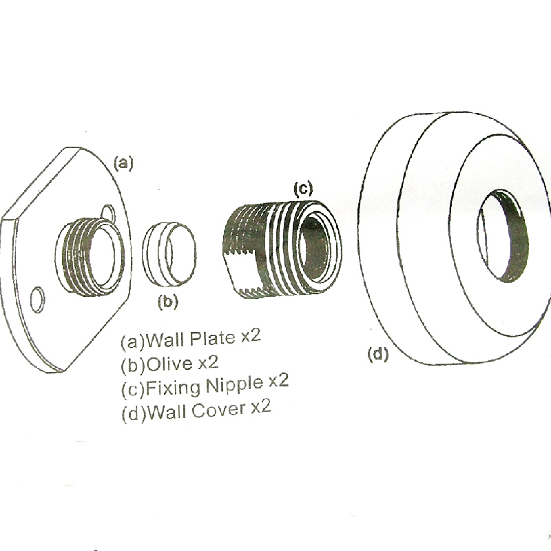Grohe bar mixer wall brackets (pair) - chrome | Grohe 18370000 ...