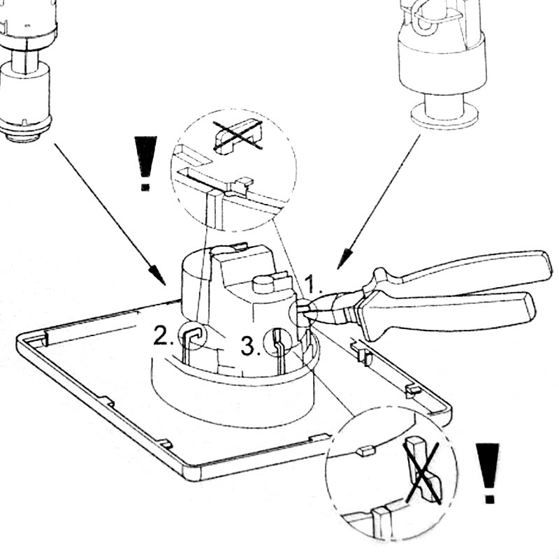 Grohe Dual Flush Dual Hose Push Button Horizontal | Grohe 42305000 ...