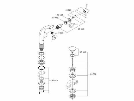 Grohe ceramic cartridge assembly | Grohe 46580 000 | National Shower Spares